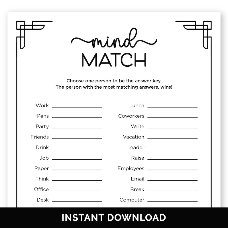 Office Mind Match - Etsy