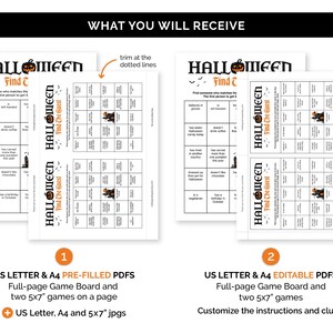 Editable Halloween Find the Guest Bingo Game, Icebreaker Game for a ...