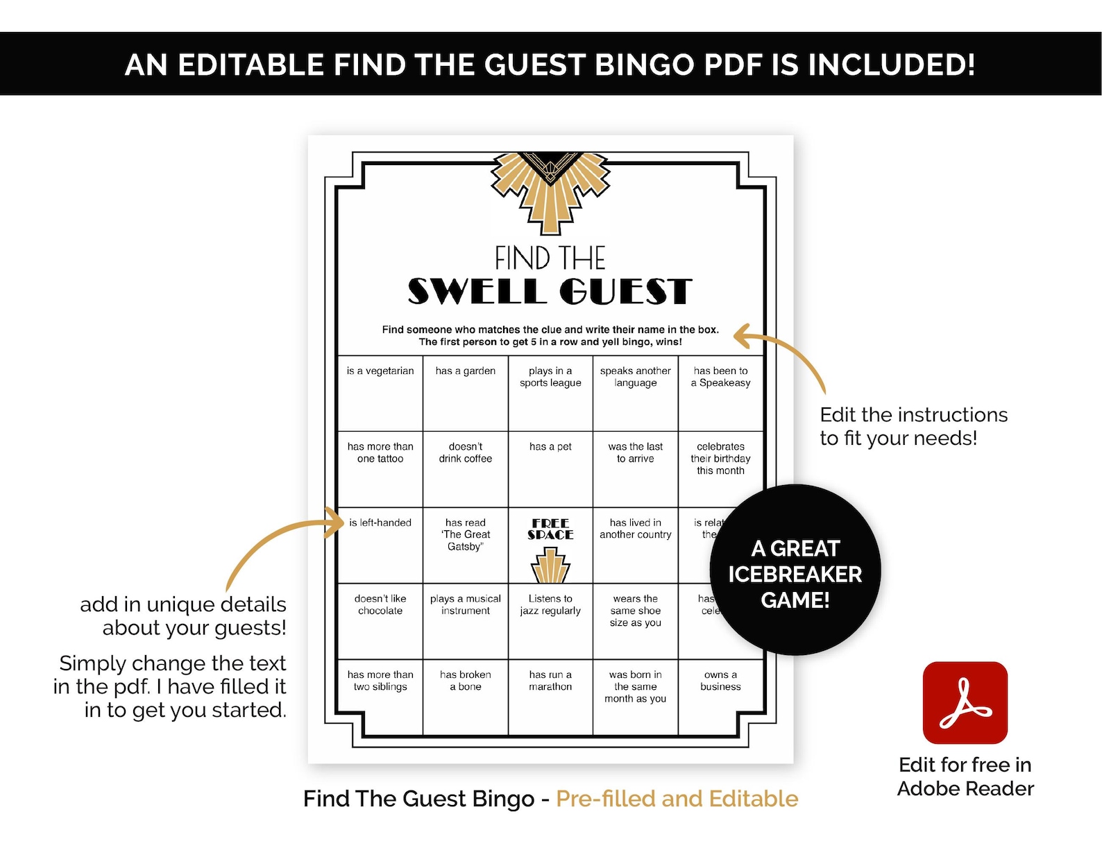 1920s Party Games, Printable Games Bundle for a Roaring Twenties Party ...