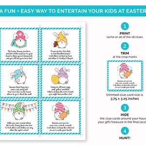 Easter Scavenger Hunt for Kids, Printable Indoor Easter Treasure Hunt ...