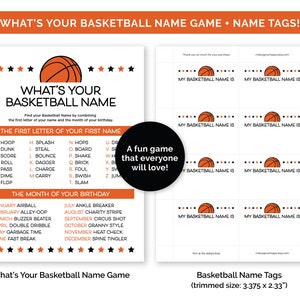 Basketball Games, Printable Games Bundle for a Basketball Team Party ...