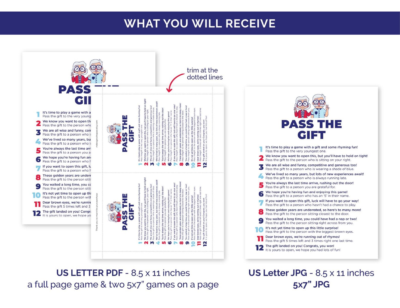 Senior Pass the Gift, Pass the Present Party Game for Senior Citizens ...