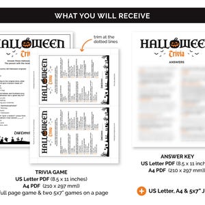 Halloween Trivia Game, Printable Quiz With Answers for a Family, Office ...