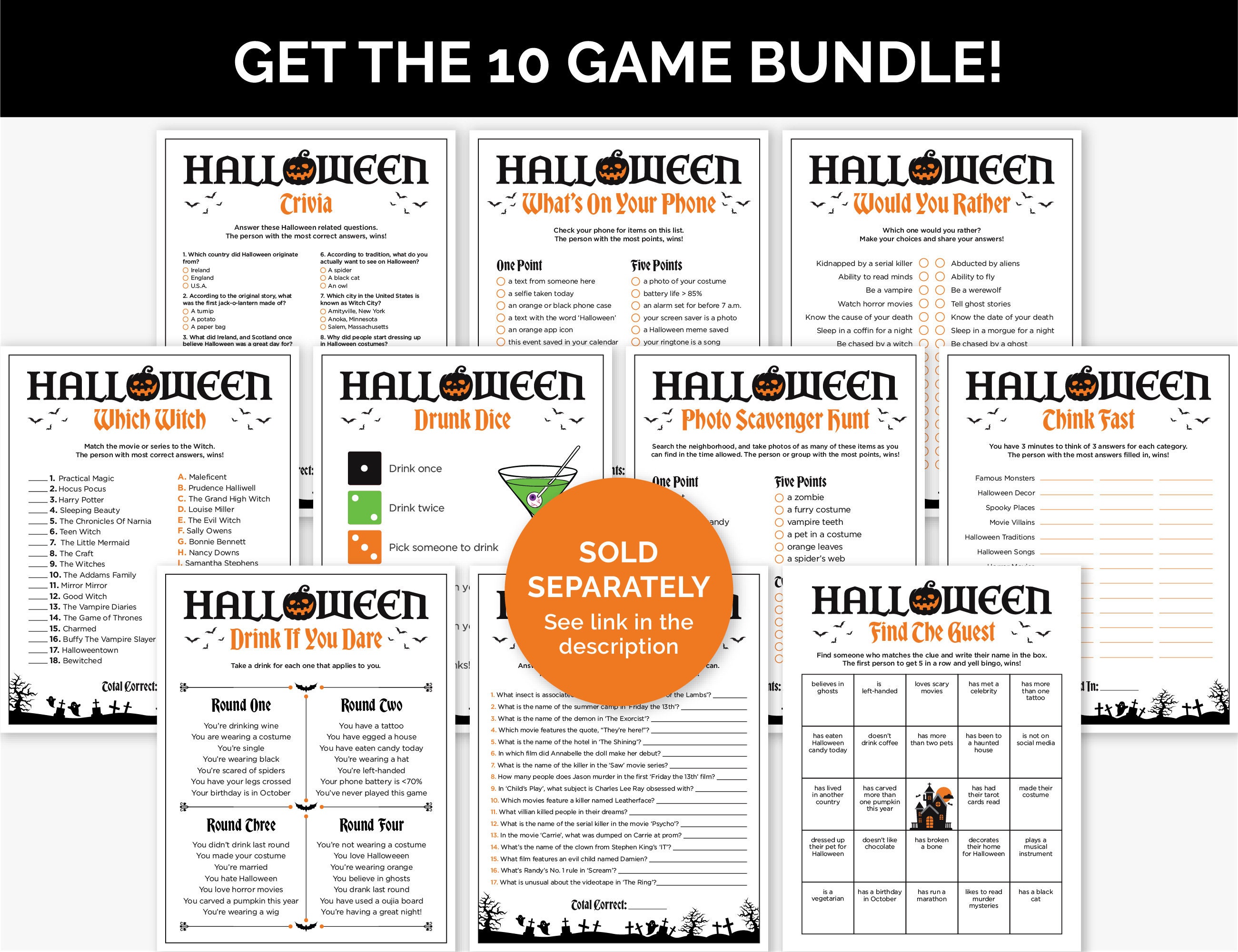 Editable Halloween Find the Guest Bingo Game, Icebreaker Game for a ...