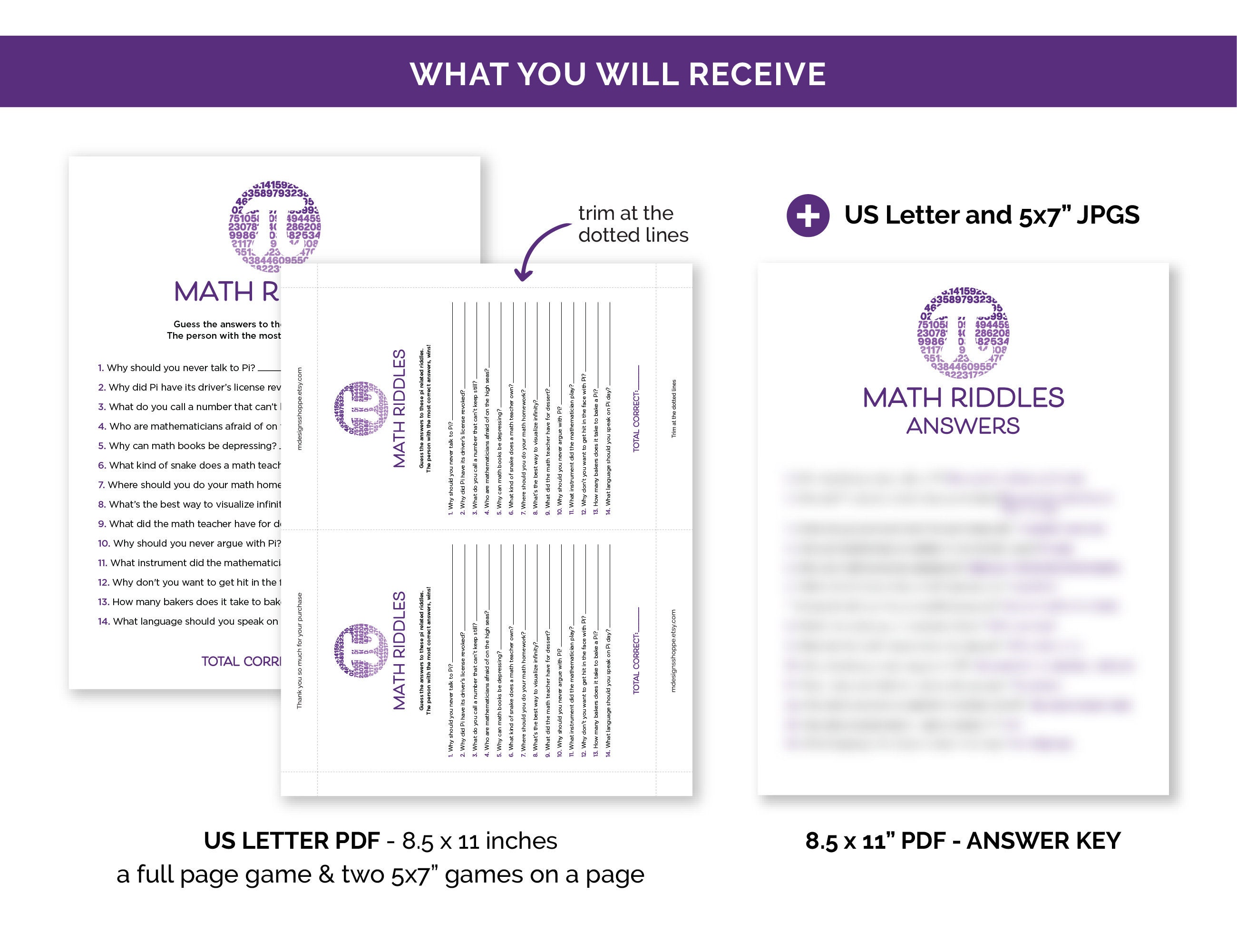 Pi Day Riddles, Printable Pi Day Jokes for a Math Classroom Party, Fun ...