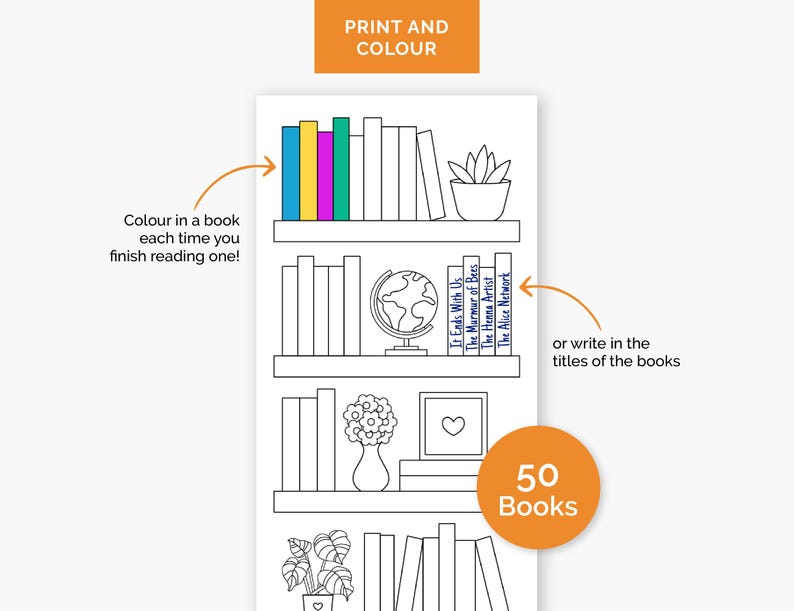 Reading Tracker Bookmarks, Printable Reading List Bookmark With ...