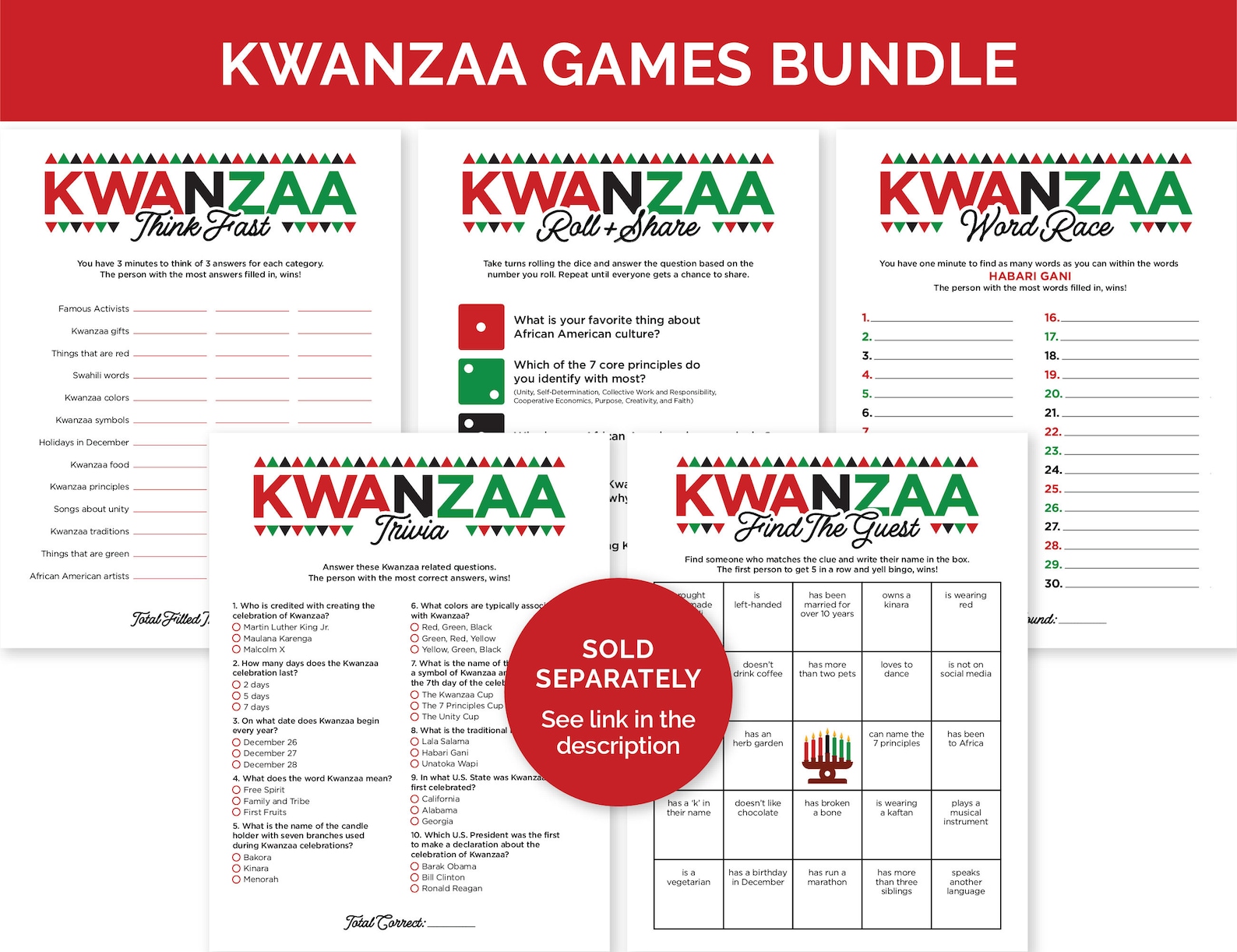Kwanzaa Kids Coloring and Activities Page, Printable Kids Activity ...