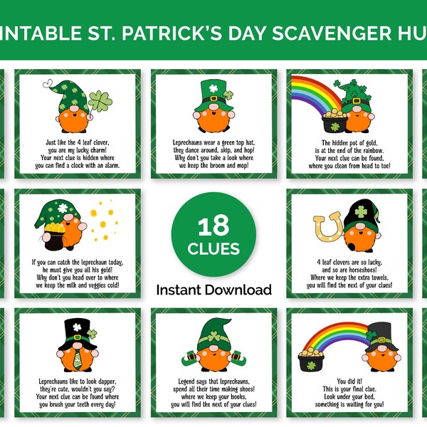 St Patricks Day Scavenger Hunt - Etsy
