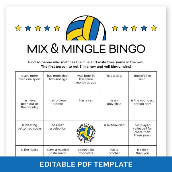 Mix and Mingle Bingo - Etsy