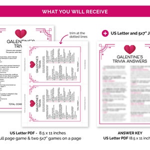 Galentine's Trivia Game, Printable Quiz for a Galentine's Day Party ...