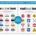 Road Trip Scavenger Hunts for Kids, Printable Road Signs Game, Coloured ...