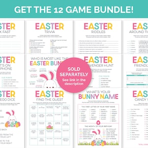 Easter Think Fast Game, Printable Quick Think Easter Party Game for ...