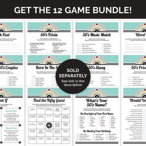 What's Your 50s Name, Printable 1950s Party Sign, 50s Name Generator ...