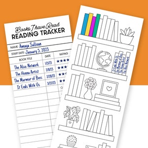 Reading Tracker Bookmarks, Printable Reading List Bookmark With ...