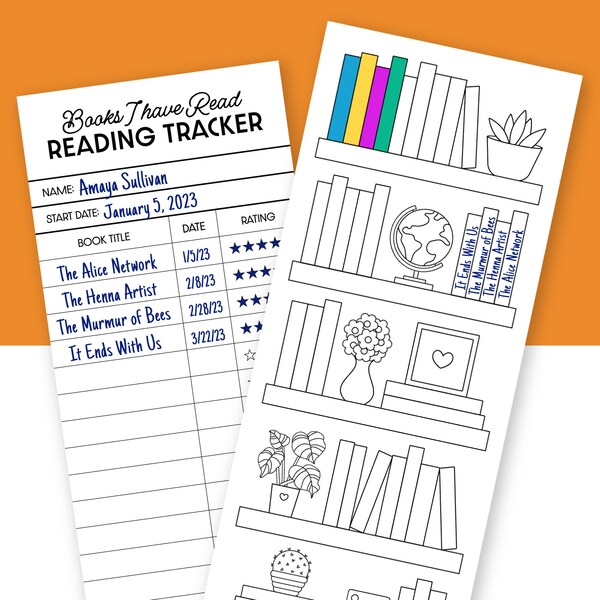 Bookshelf List - Etsy