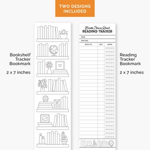 Reading Tracker Bookmarks, Printable Reading List Bookmark With ...