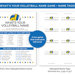 Volleyball Games, Printable Games Bundle for a Volleyball Team Party ...