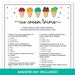 Ice Cream Trivia Game, Printable Quiz With Answers for an Ice Cream ...