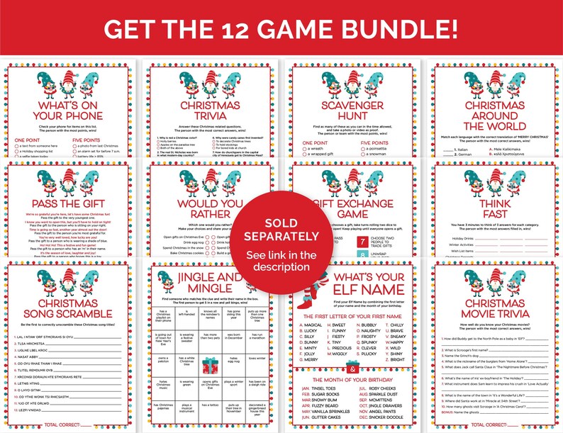 Christmas Trivia Game, Printable Quiz With Answers for a Family or ...
