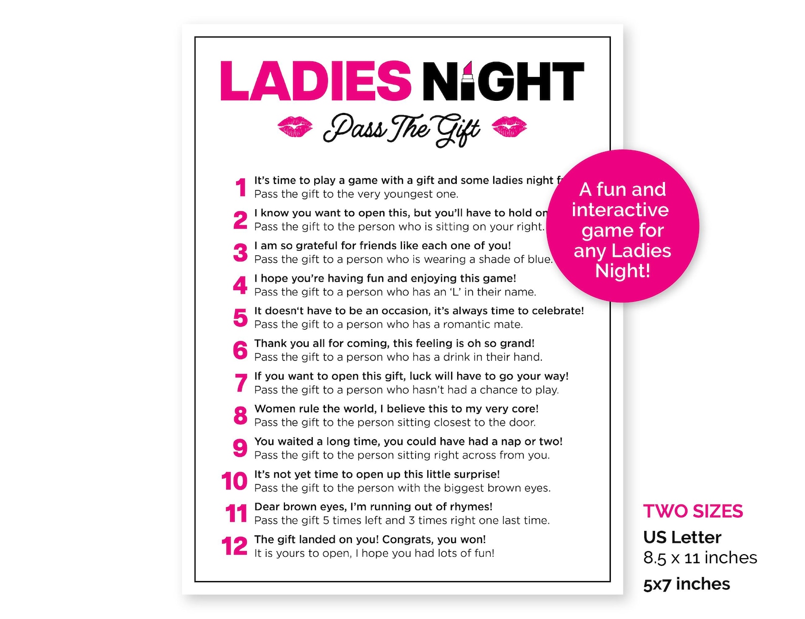 Ladies Night Pass the Gift, Pass the Present Party Game for a Girls ...