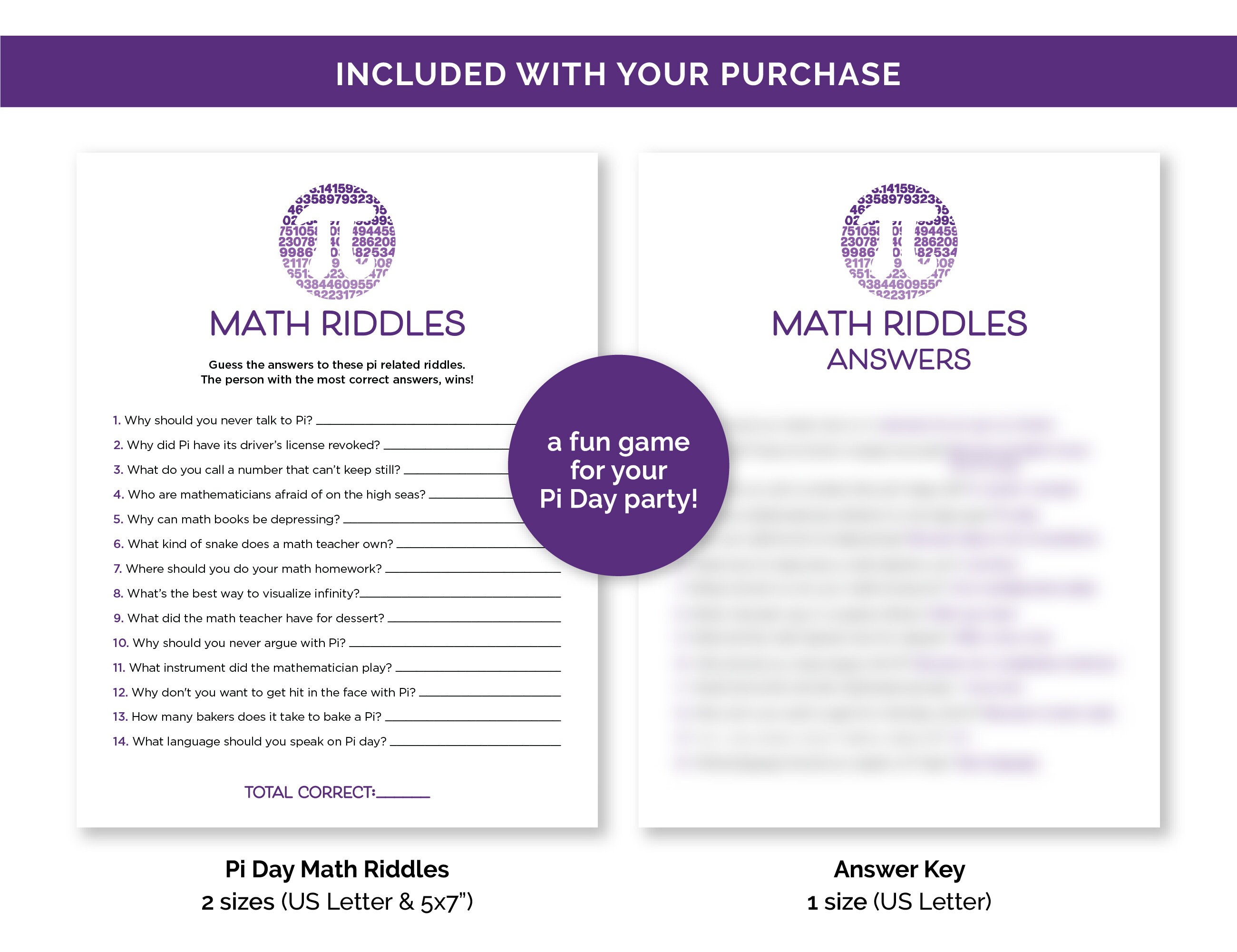 Pi Day Riddles, Printable Pi Day Jokes for a Math Classroom Party, Fun ...