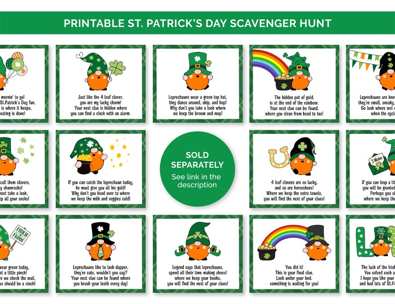 St. Patrick's Day Scavenger Hunt, Printable Find the Missing ...