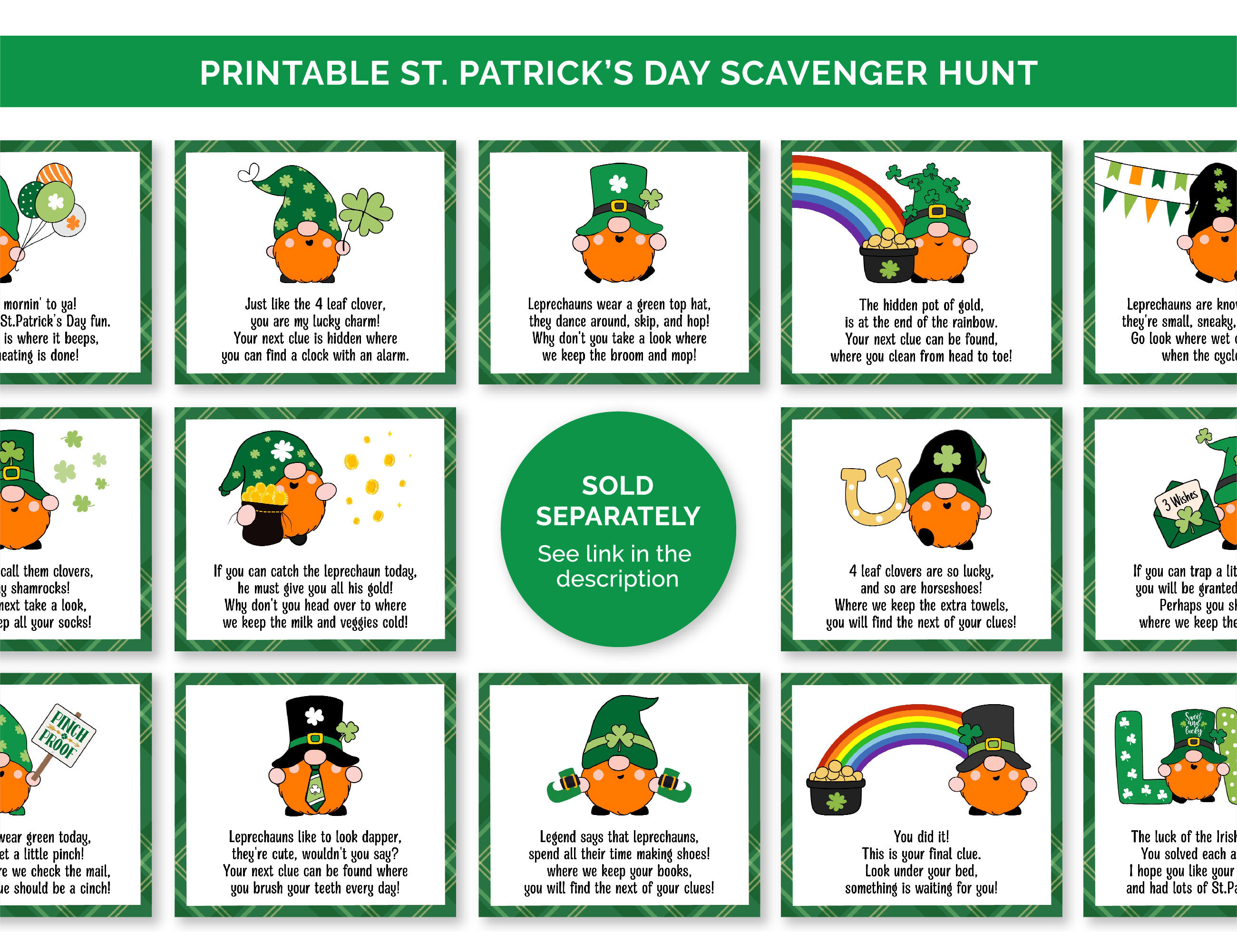 St. Patrick's Day Scavenger Hunt, Printable Find the Missing ...