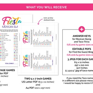 Fiesta Games Bundle, Printable Mexican Party Games for a Fiesta ...