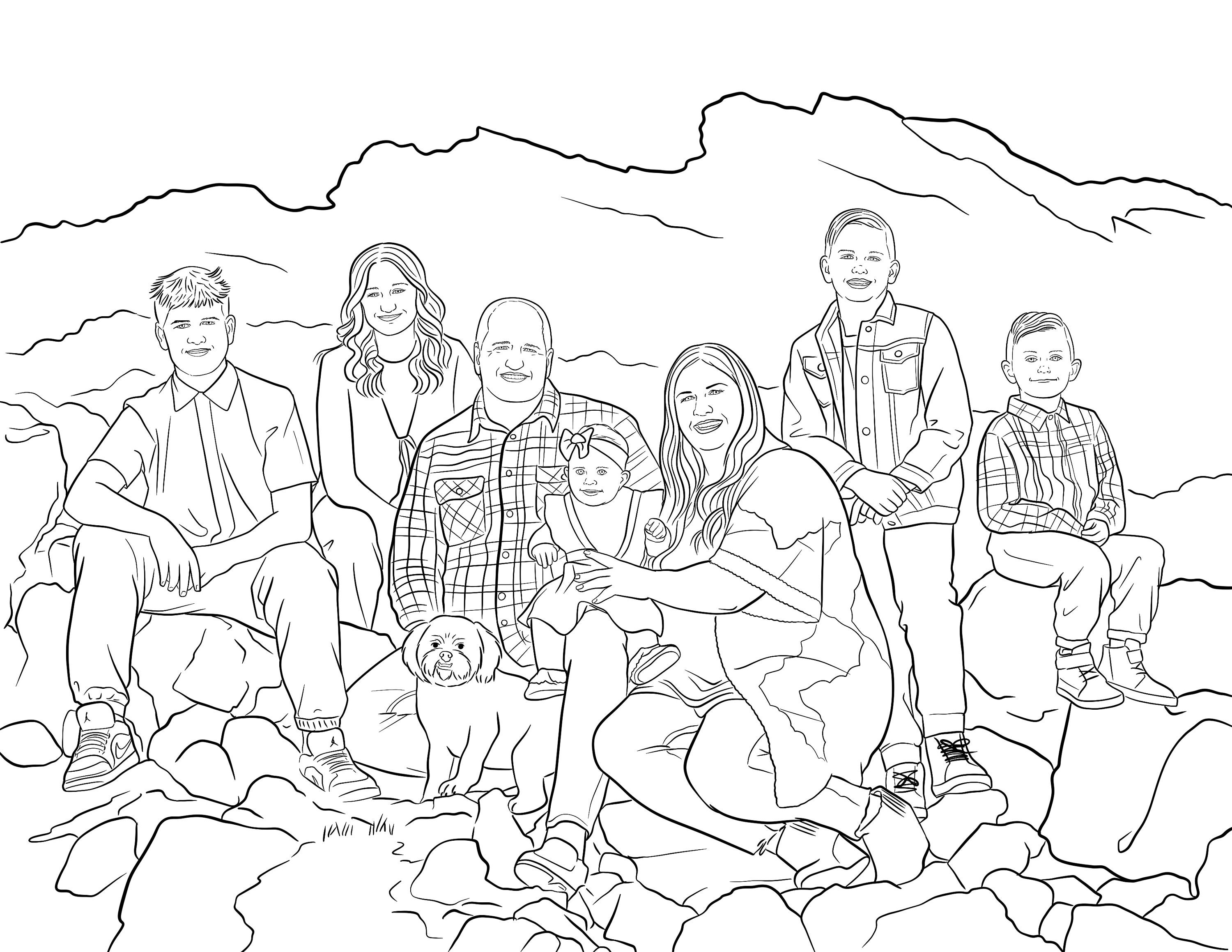 6 Custom Coloring Book Pages download - Etsy