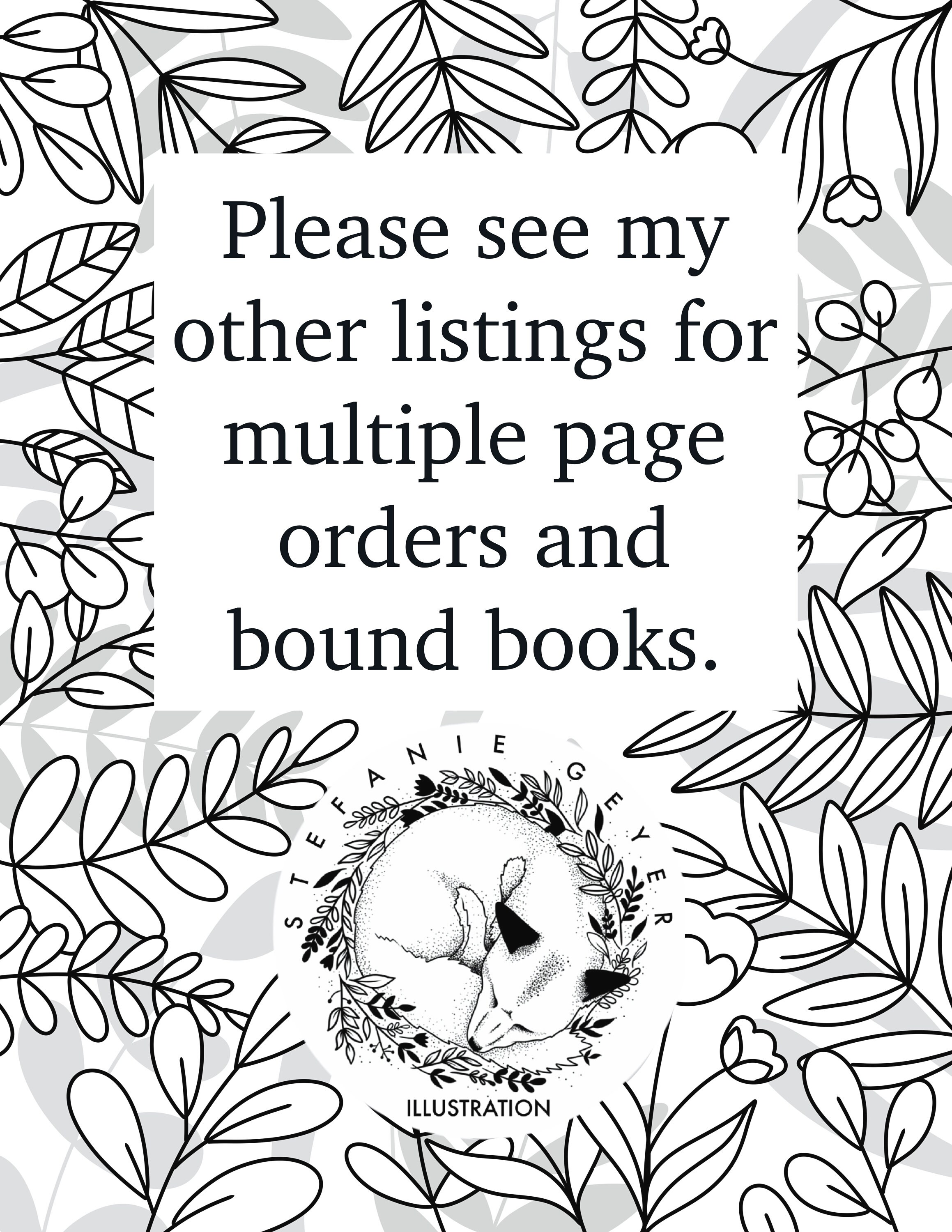 6 Custom Coloring Book Pages download - Etsy