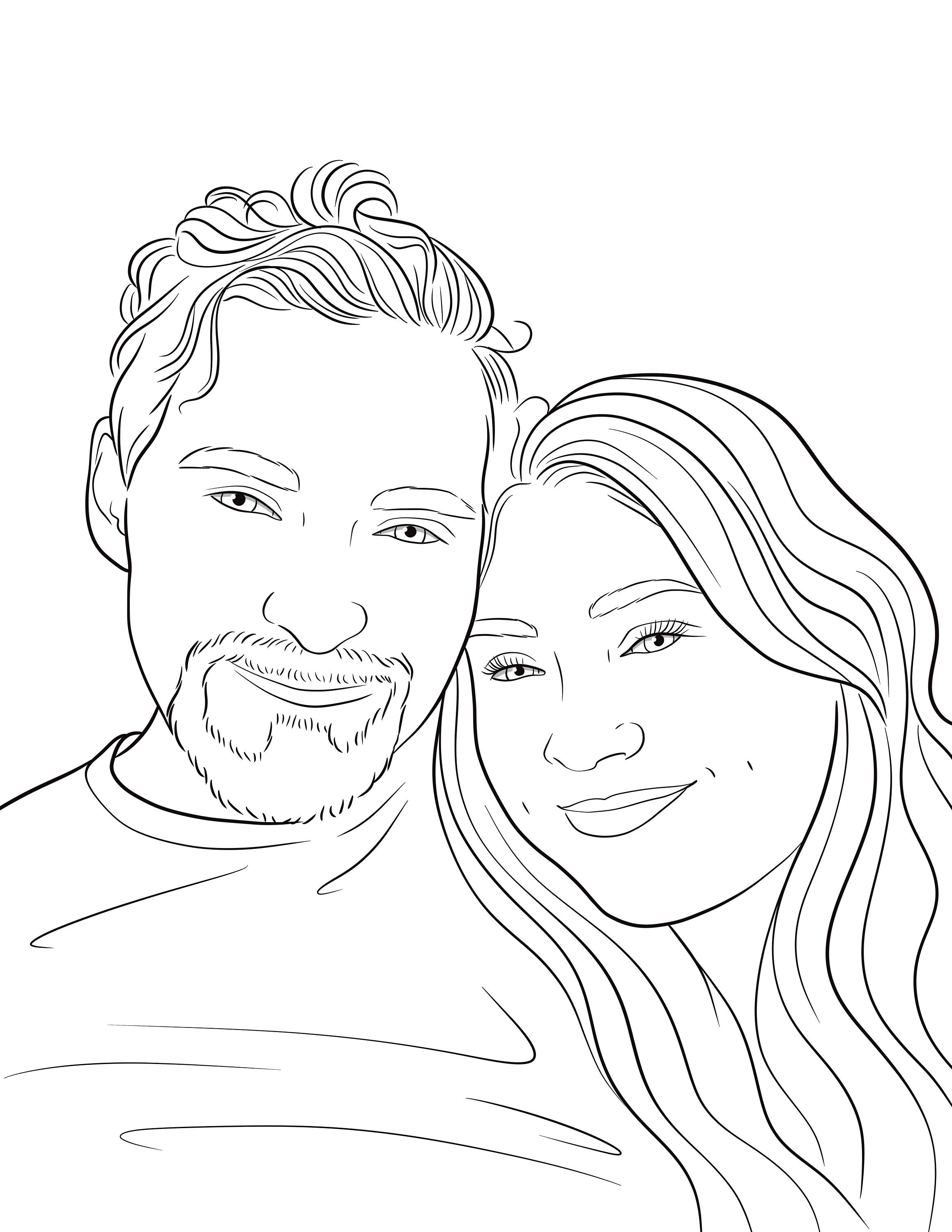 6 Custom Coloring Book Pages download - Etsy