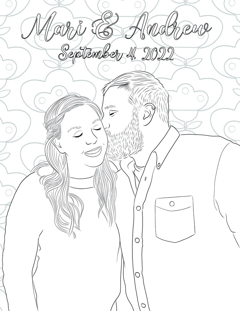 6 Custom Coloring Book Pages download - Etsy