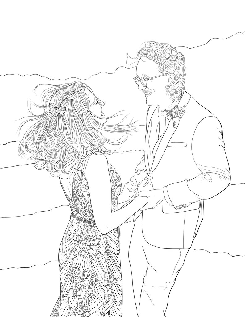 6 Custom Coloring Book Pages download - Etsy