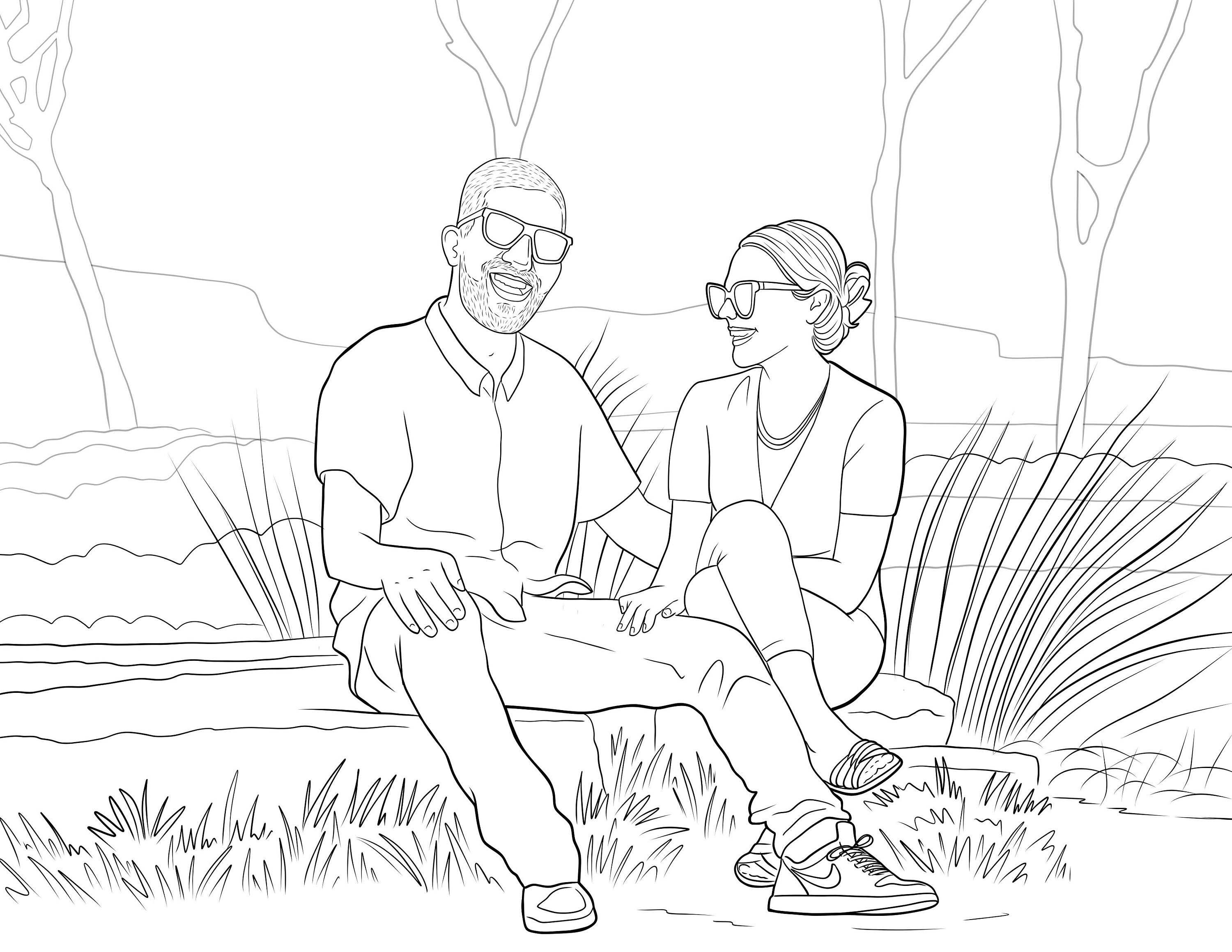 6 Custom Coloring Book Pages download - Etsy