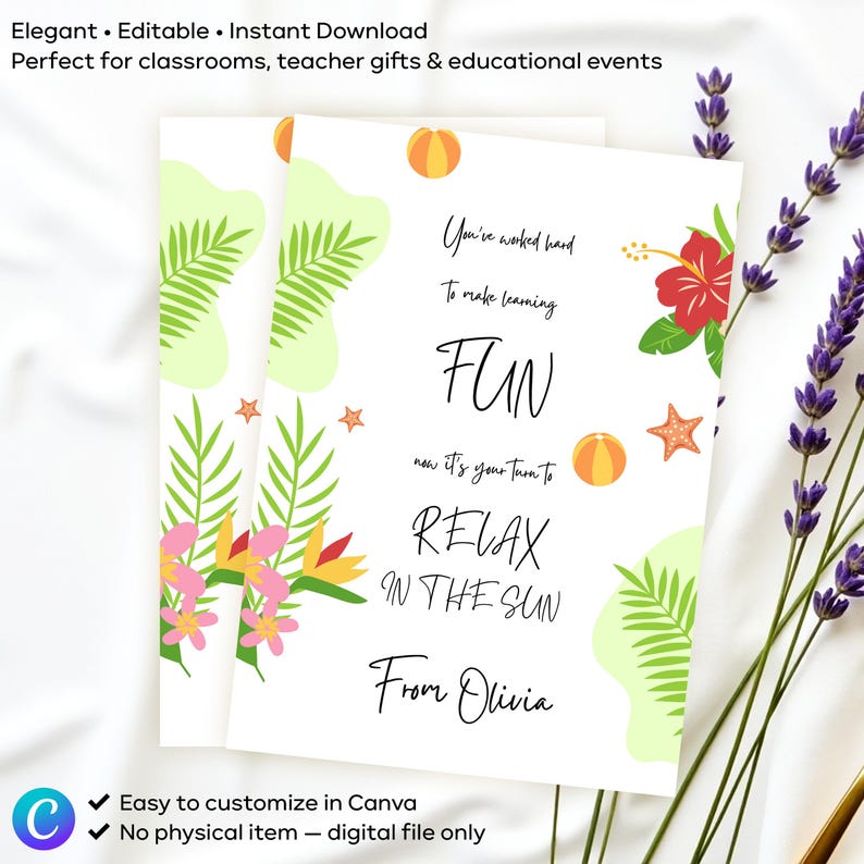 Teacher Appreciation Gift Tag Printable | Your Turn to Relax in the Sun ...