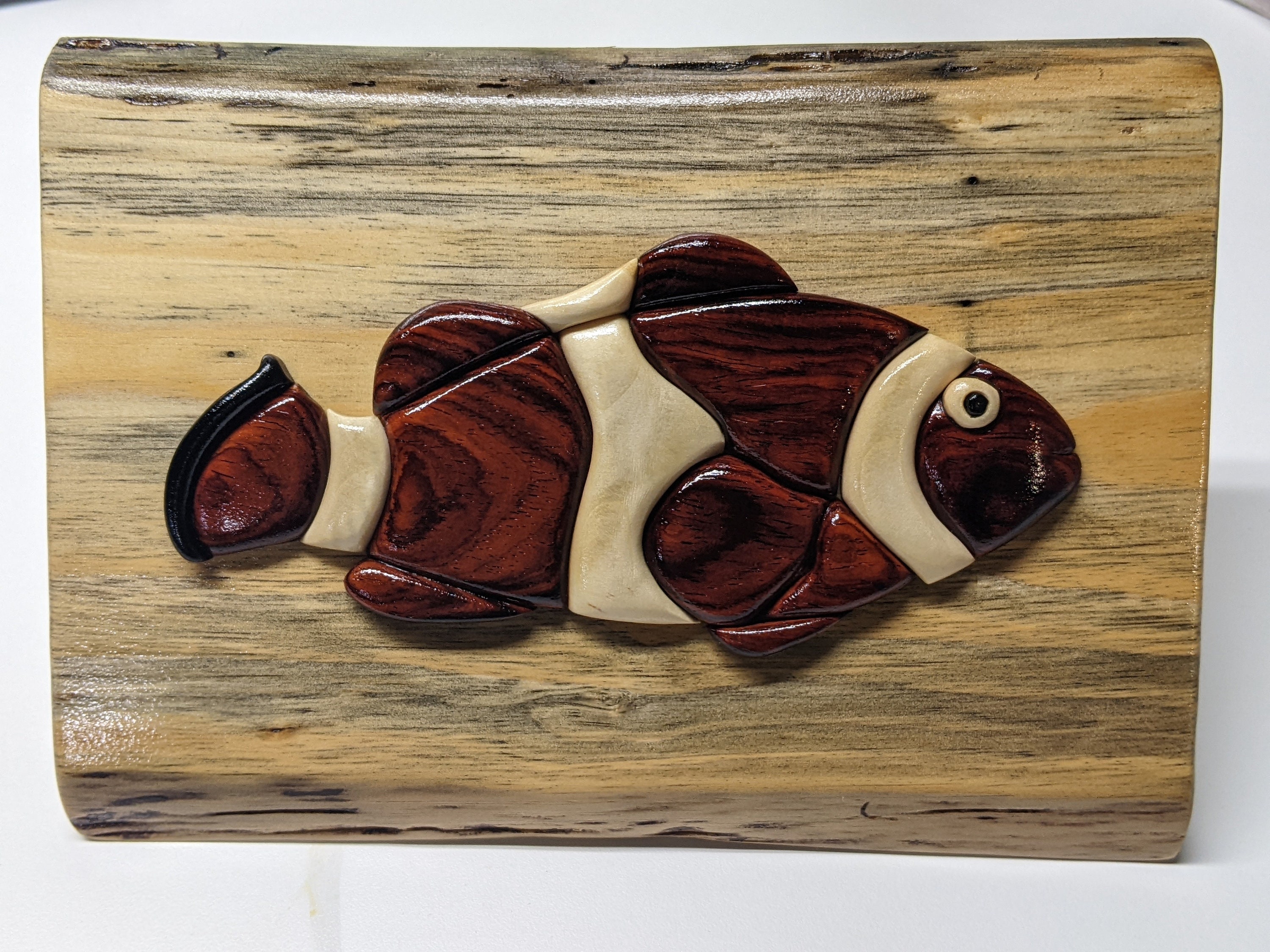 Handmade Wood Intarsia Clown Fish - Etsy