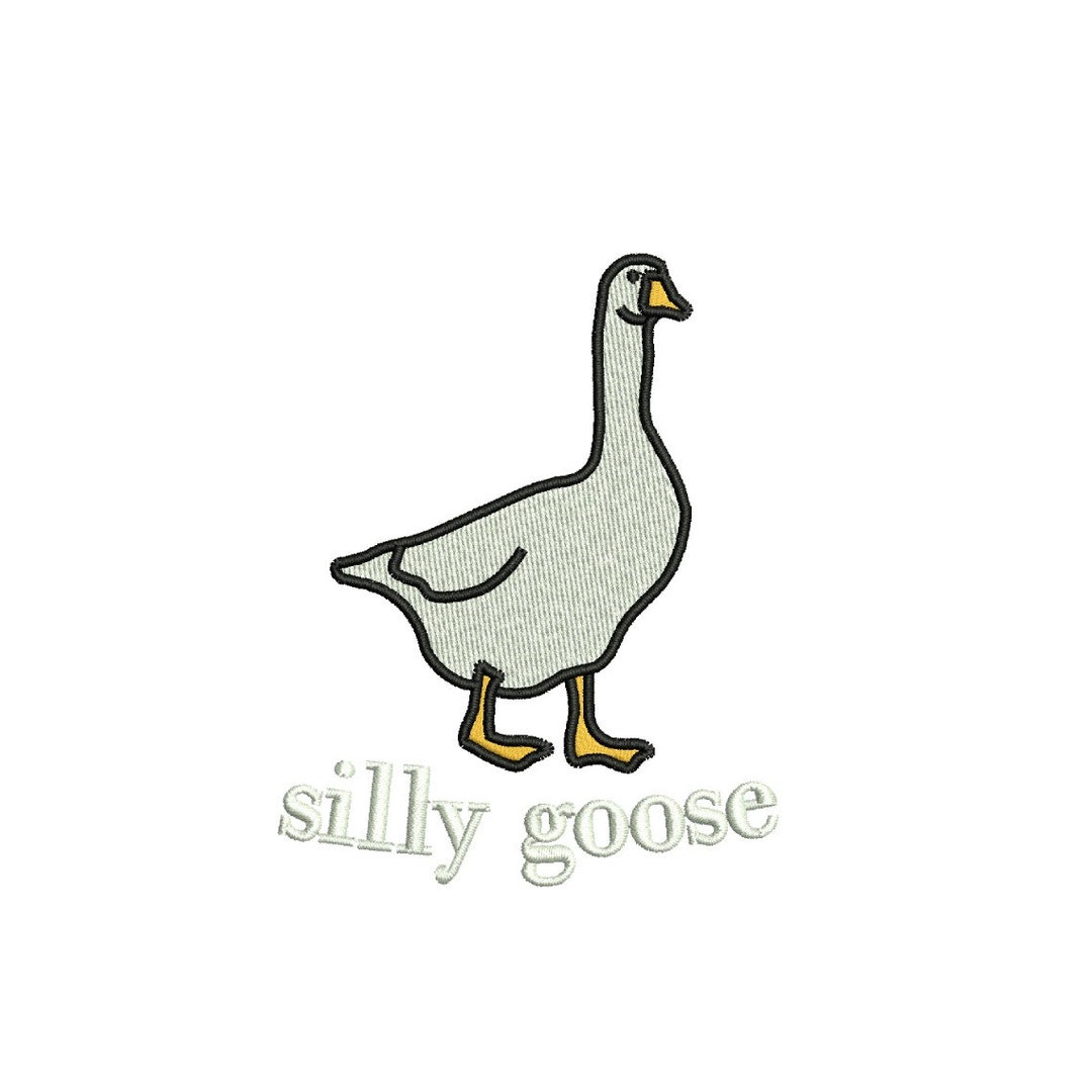 Mini Silly Goose Embroidery Design, Funny Embroidery, Meme Machine ...