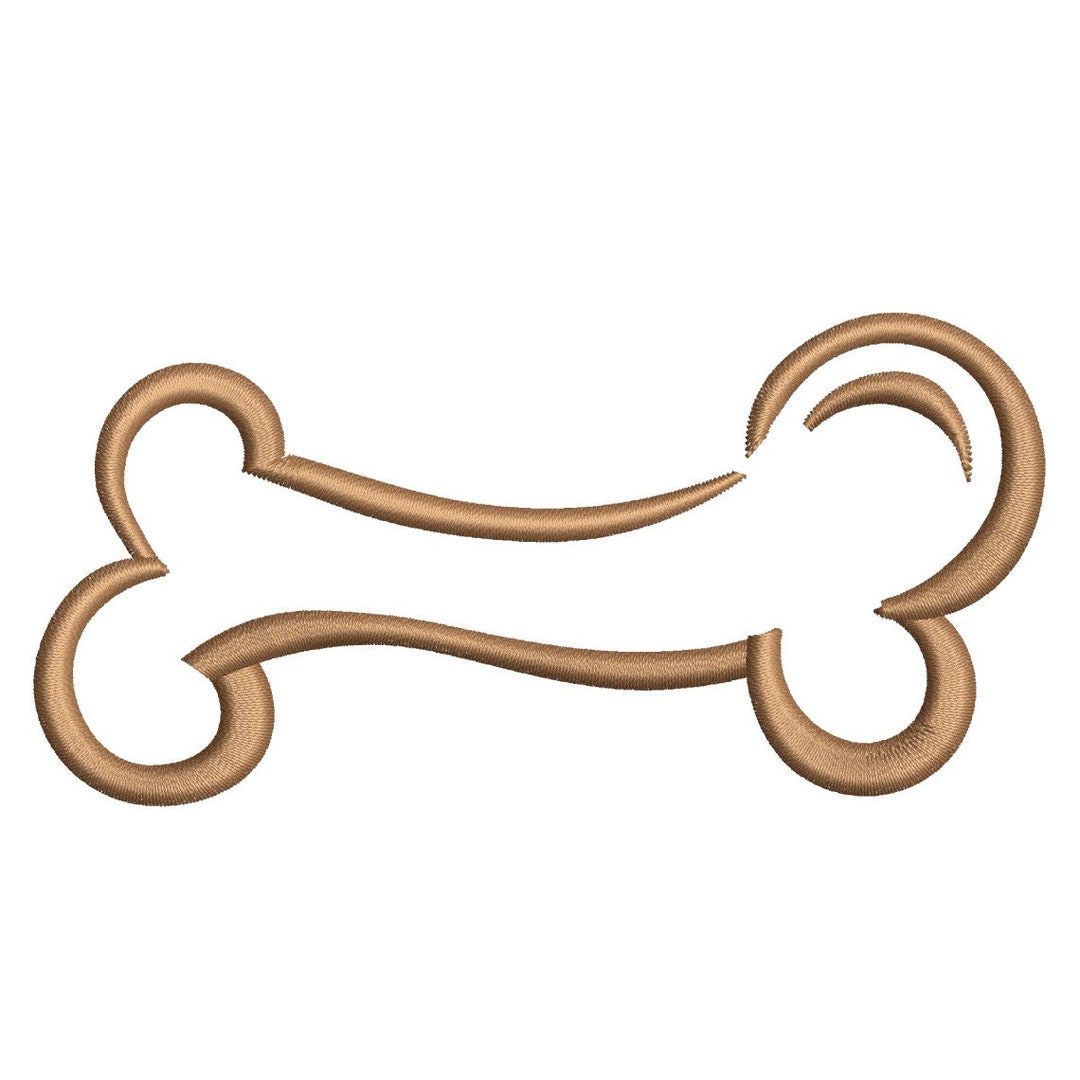 Dog Bone Embroidery Design. Dog Bone Embroidery. Dog Bone Silhouette ...