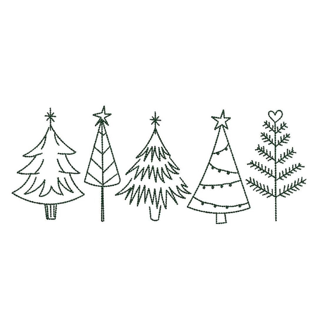 Christmas Trees Embroidery Designs, Christmas Embroidery Design ...