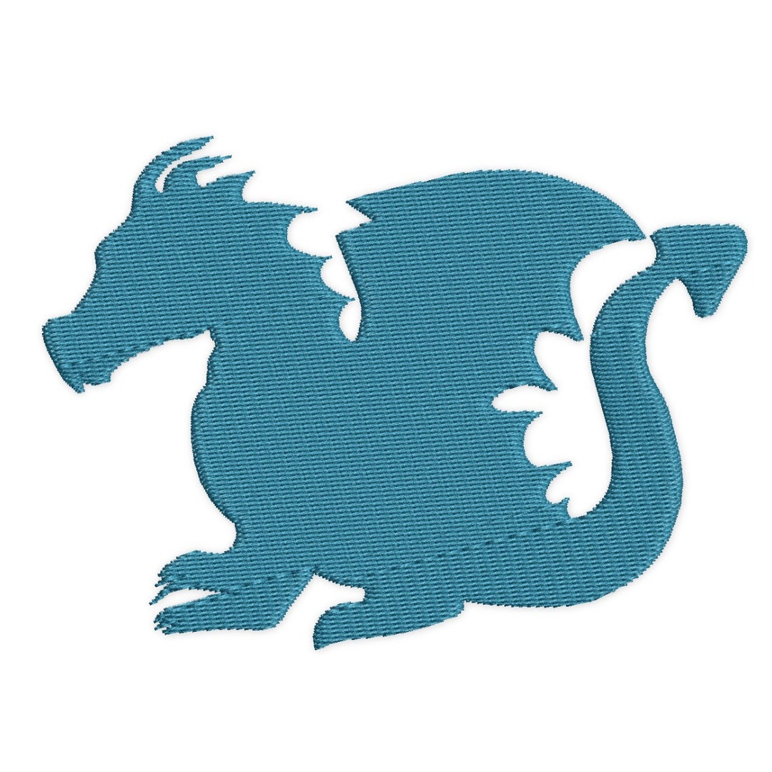 Dragon Embroidery Design. Mini Dragon Design. Dragon Silhouette ...