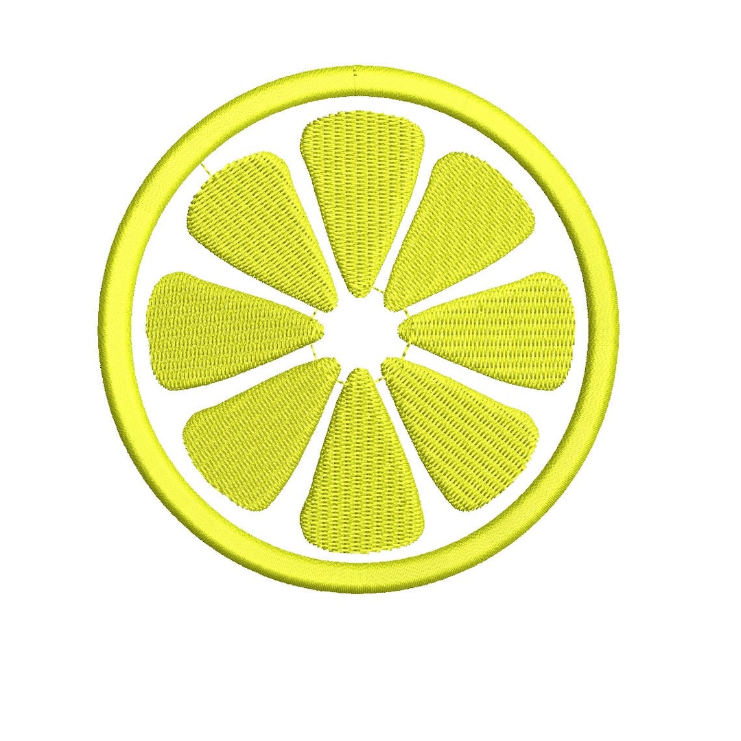 Lemon Embroidery Design. Lemon Mini Embroidery. Fruit Embroidery Design ...