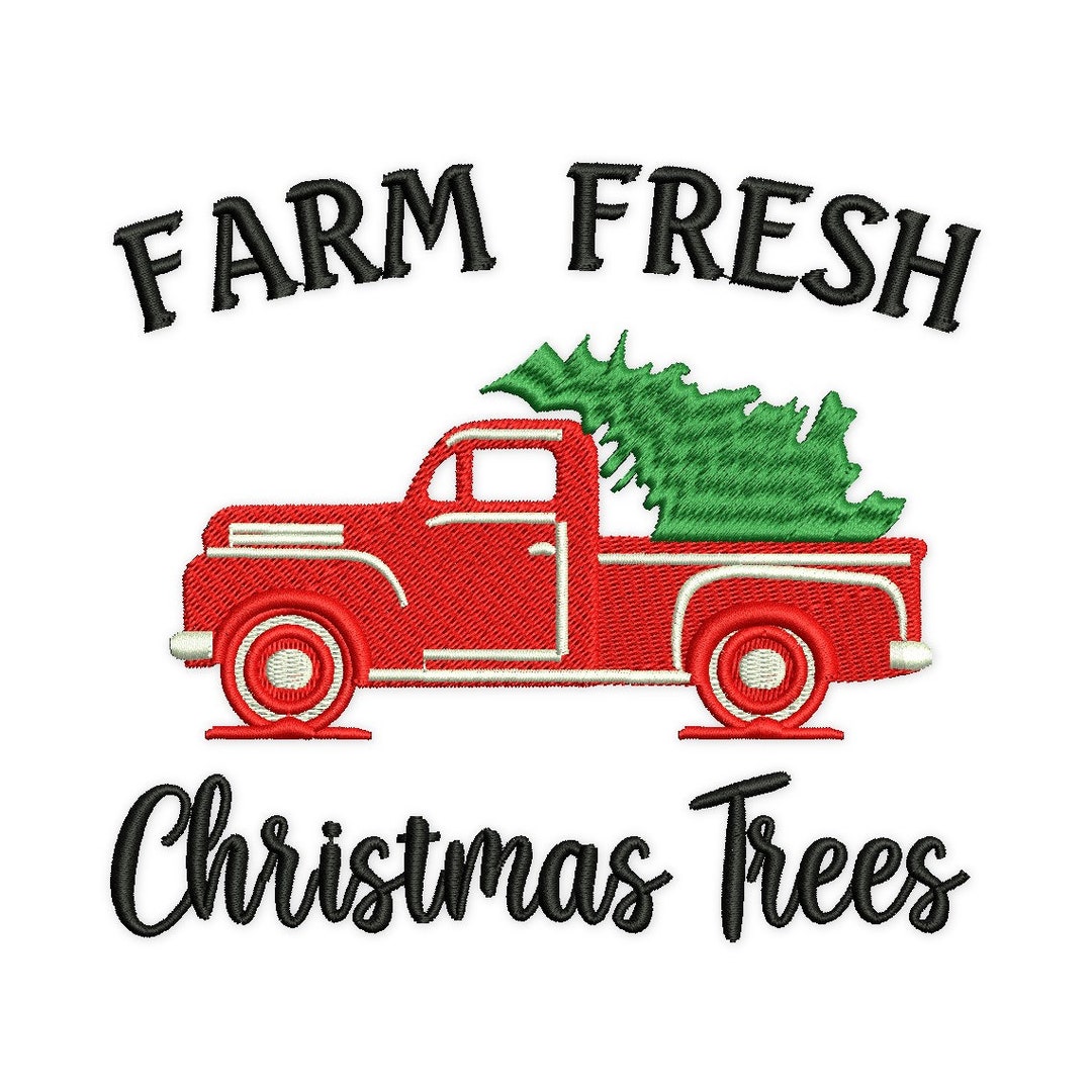 Farm Fresh Embroidery Designs, Christmas Embroidery Design, Farm Fresh ...