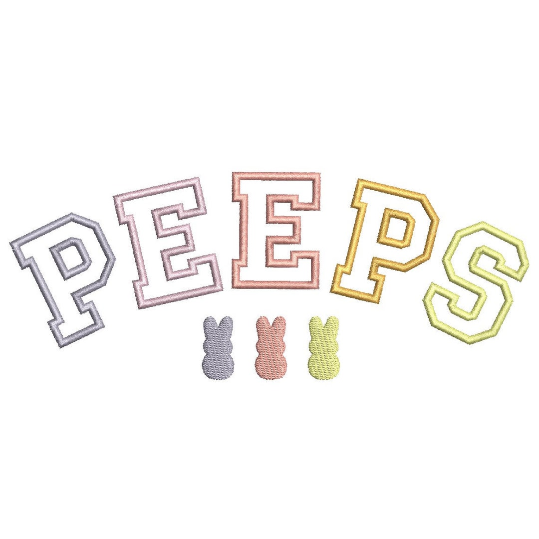 Peeps Embroidery Designs, Easter Embroidery Design, Happy Easter ...