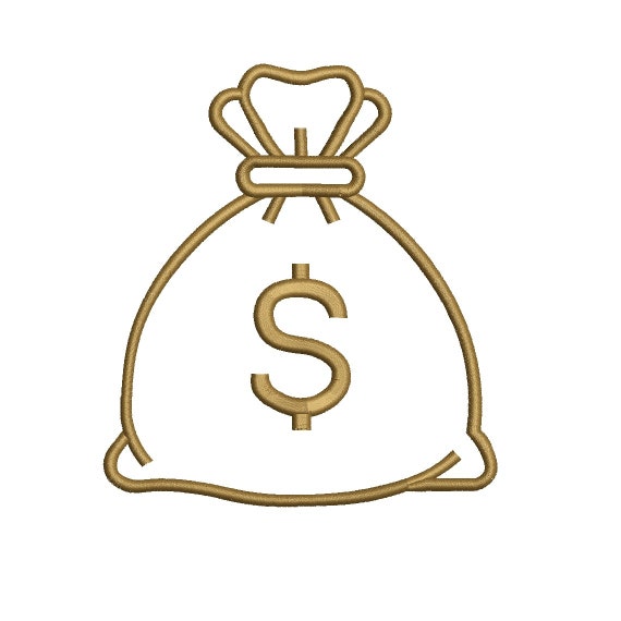 Money Bag Embroidery Design. Money Bag Mini. Machine - Etsy
