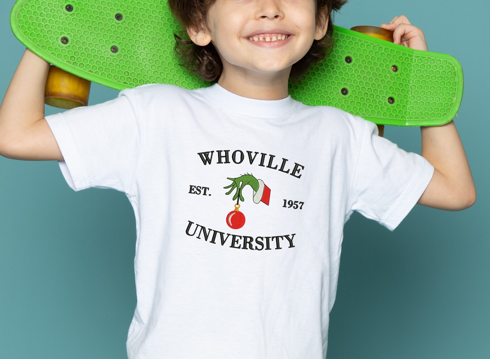 Whoville University Embroidery Design the Grinch Embroidery - Etsy