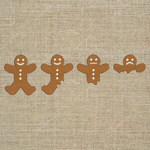 Mini Gingerbread Embroidery Designs, Four Gingerbread Man, Christmas ...