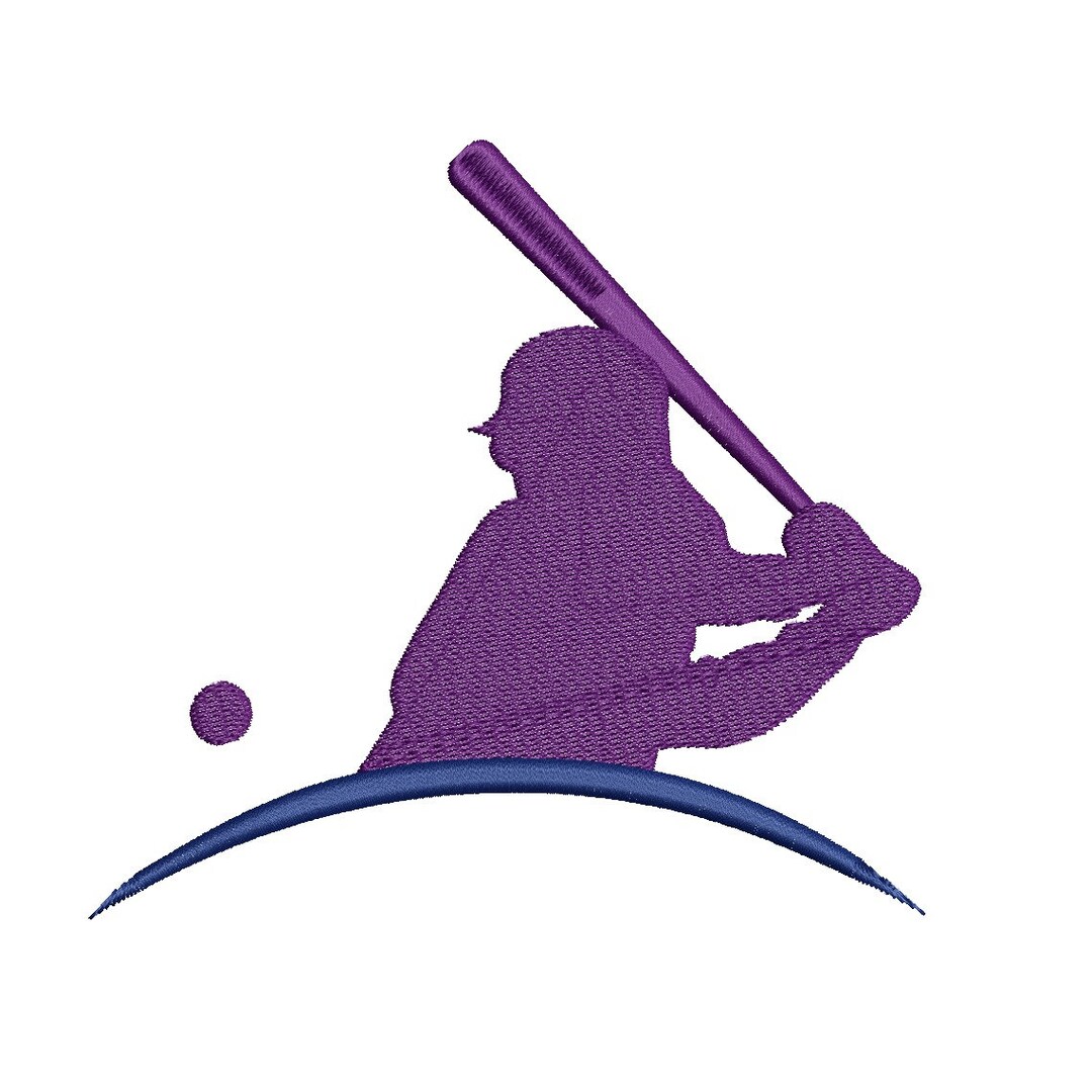 Baseball Player Embroidery Design. Baseball Player Silhouette. Baseball ...