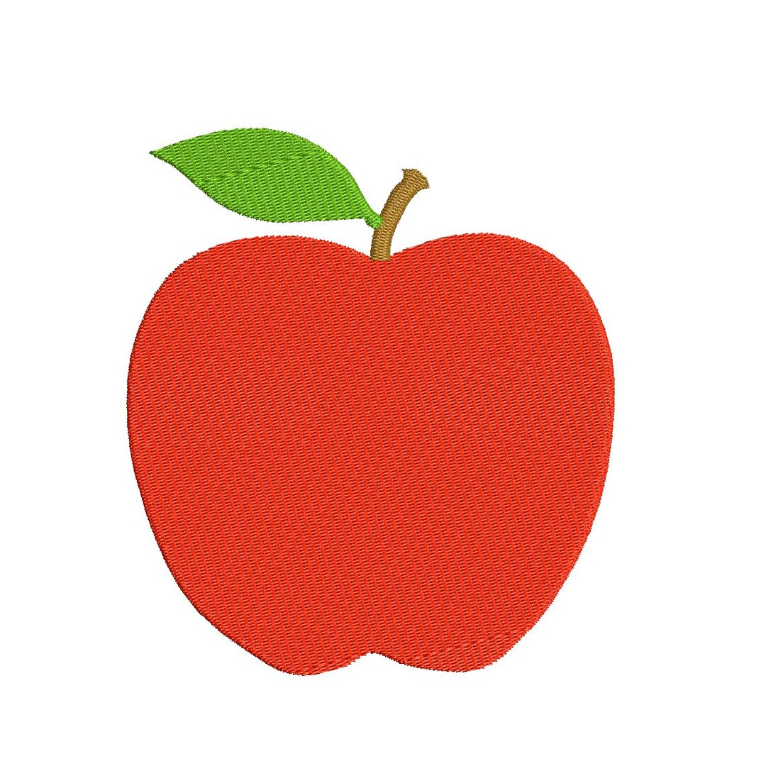 Apple Embroidery Design. Apple Mini Embroidery. Fruit Embroidery Design ...