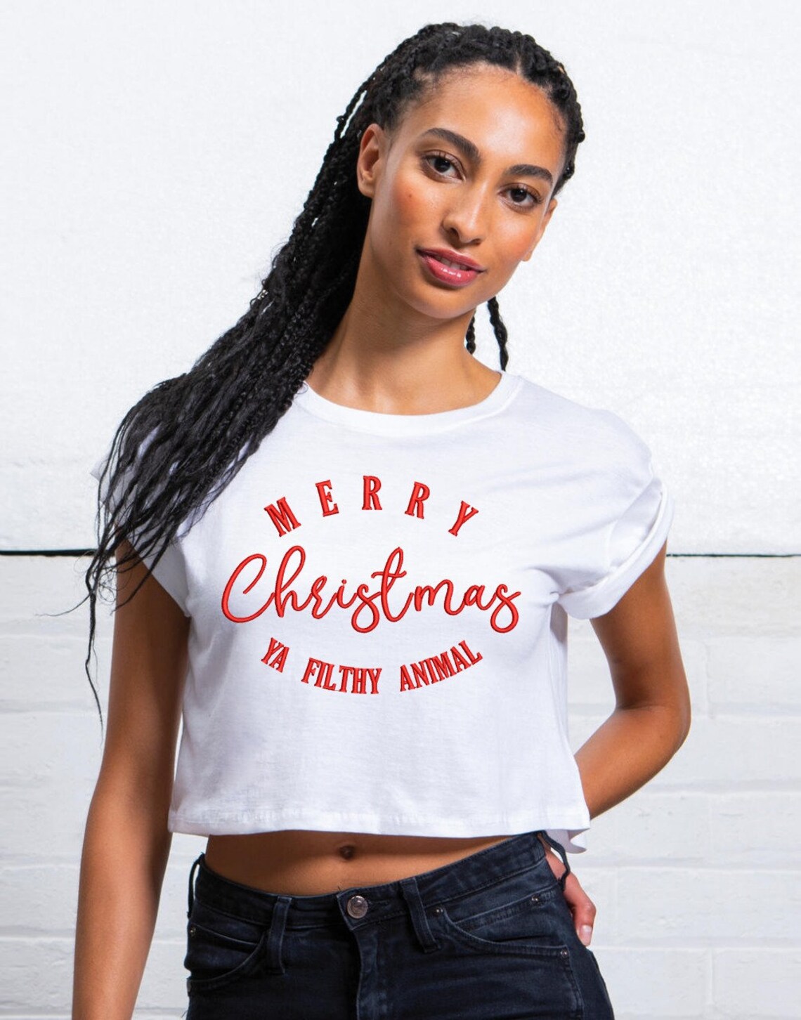 Merry Christmas Ya Filthy Animal Embroidery Design, Funny Christmas ...