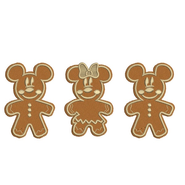 Mickey Gingerbread Embroidery - Etsy